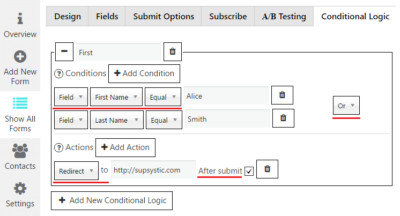 Wordpress Contact Form Plugin Conditional Logic | Supsystic