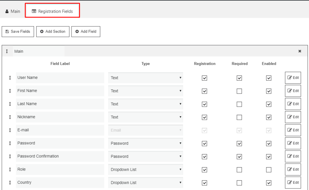 Registration Fields | Supsystic